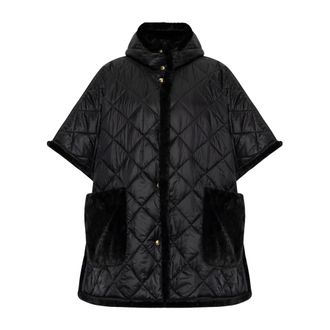 Moncler Kapuzenponcho - - Jackets - Damen - Schwarzk - ONE SIZE