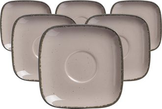 Ritzenhoff & Breker Espressountertassen-Set Casa 6-teilig, 10 x 10 cm, Mokkaunterteller im Vintage-Look, Mix & Match-Geschirr, Sp&uuml;lmaschinenfest & Mikrowellengeeignet, Po