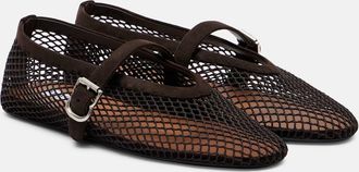 Alaia Alaïa Ballerines en résille et daim