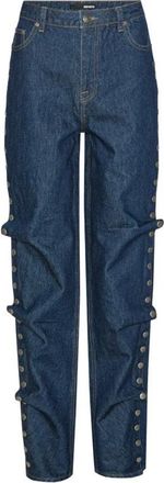 Rotate Rotate Birger Christensen, Femme, Jeans, Bleu, Taille: W26 Jean Large Boutonné