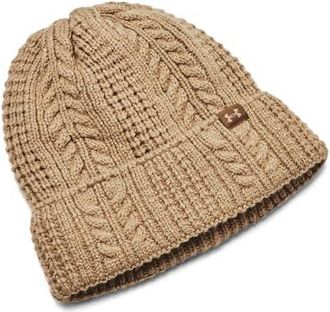 Under Armour Bonnet en tricot tressé Halftime pour femme, (263) Camel / Coyote / Camel, Taille Unique