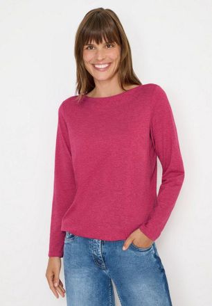 Cecil Langarmshirt im Melange Look