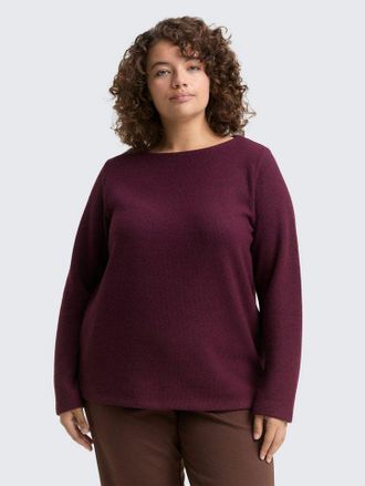 Tom Tailor Sweatshirt Strick & Sweatshirts Plus Size - Soft-Touch Sweatshirt mit Knopfdetails