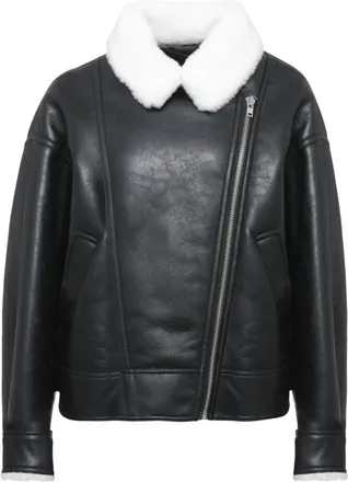 Stand Studio Faux Shearling Jacke - - Jackets - Damen - Schwarzk - M