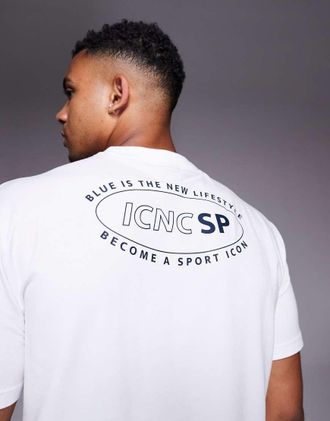 Emporio Armani Armani EA7 - T-shirt à logo style sport au dos - Blanc