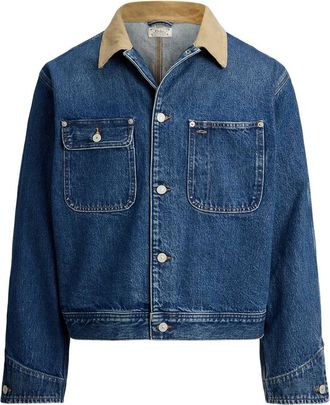 Ralph Lauren Jeansjacke aus Baumwolle im Vintage-Look mit Cordkragen in