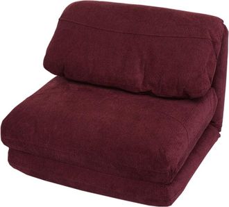 Mendler Fauteuil-lit HWC-E68, Canap&eacute;-lit Fauteuil fonctionnel Fauteuil pliant Fauteuil relax, tissu/textile bordeaux