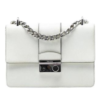 Prada Pre-owned Saffiano Umh&auml;ngetasche - - Pre-owned - Damen - Wei&szlig; - ONE SIZE