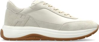 Hogan Homme, Chaussures, Beige, Taille: 43 1/2 EU Chaussures de sport en cuir