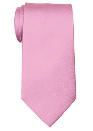 Retreez Cravate unie en microfibre tiss&eacute;e pour homme 8 cm, rose, taille unique