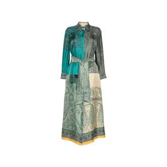 Pierre-Louis Mascia Femme, Robes, Vert, Taille: 40 FR Tie Shirt Dress