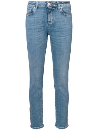 Alexander McQueen Jeans mit Galonstreifen - Blau