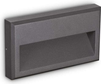 Ideal Lux Febe Integrierte LED-Wandleuchte für den Außenbereich, Anthrazitgrau, 630 lm, 4000 k, IP65 - Ideal Lux