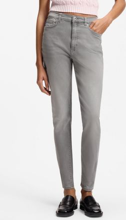 HUGO BOSS Skinny-fit-Jeans HUGO Malu, Damen, Gr. 29, L&auml;nge 34, grau (dunkelgrau 026), Jeans, Obermaterial: 98% Baumwolle, 2% Elasthan, unifarben, Basic, schmal 