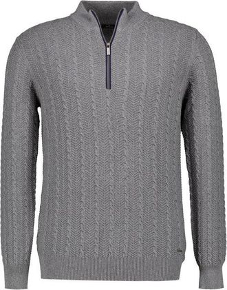 Ragman Herren Pullover grau unifarben