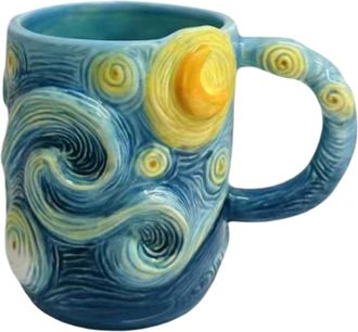 Generico Art Mug - Trinkflasche, sp&uuml;lmaschinengeeignet, 380 ml, Keramik, Design | f&uuml;r Kaffee, Tee, kompatibel mit Biersaft, K&uuml;chenraum, Verwendung in Gesch&auml;fte