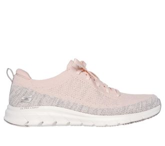 Skechers Damen Pure Flex Pulse Sneaker, Pink & Gray Knit, 39 EU