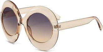 Generic Lunettes De Soleil &Agrave; Monture Large For Hommes Et Femmes, Id&eacute;ales For Les Vacances Trajets Quotidiens(Brown)