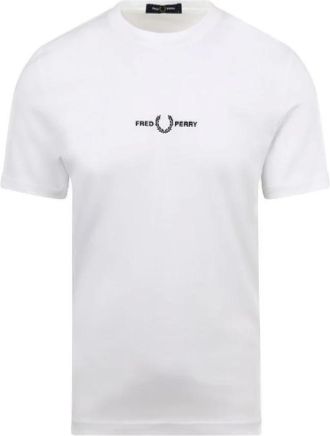 Fred Perry Homme, Tops, Blanc, Taille: S T-Chemises