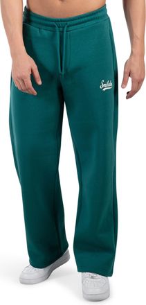 Smilodox Jogginghose Herren Lorik, Bequeme Sweathose mit Logo-Detail, elastischem Bund mit Kordelzug, seitlichen Eingrifftaschen, geradem Beinabschluss und wei