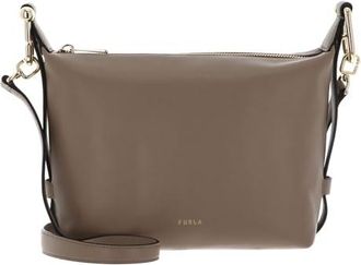 Furla Cuir sac à épaule bandoulière Vitello Claris Lux Tonie Hobo Bag Greige taupe