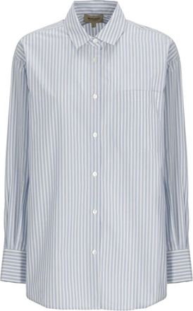 Woolrich Femme, Blouses et Chemises, Bleu, Taille: 36 FR Chemise en coton ray&eacute;