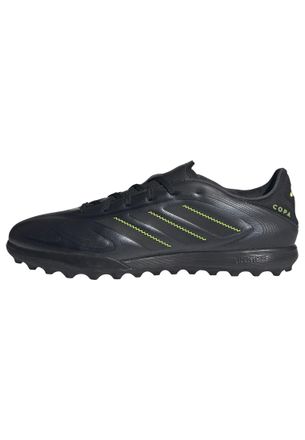 adidas Unisex COPA Pure III League Turf Football Boots Fu&szlig;ballschuhe, Core Black/DGH Solid Grey/Lucid Lemon, 39 1/3 EU