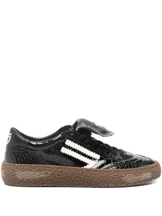 Puraai baskets textur&eacute;es fa&ccedil;on peau de crocodile - Noir