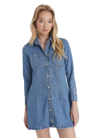 Trendyol Damen Tctaw23eb00076/Siyah Kleid Karrée-Ausschnitt Standard Braun Kleid, Brown, 36