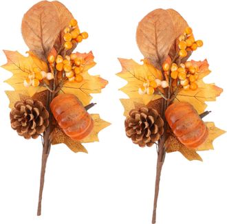 Cabilock 4 Sätze Künstliche Blumendekorationspflanze Für Zuhause Grünpflanzen Lichtergirlanden Herbst Erntedankkranz Kürbisse Herbstblätter Neonschild Künstlic