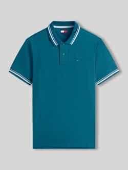 Tommy Jeans Regular Fit Poloshirt aus reiner Baumwolle
