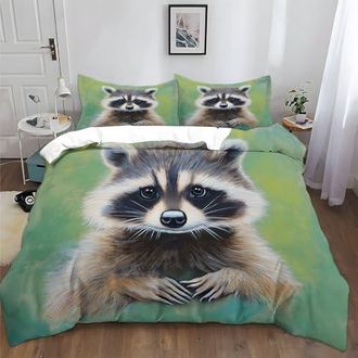 Generic Housse De Couette imprim&eacute; Mignon Raton Laveur Aquarelle - 200 x 200 cm Douce et Respirante Housse De Couette pour Ado Gar&ccedil;on Adulte d&eacute;coration de la C