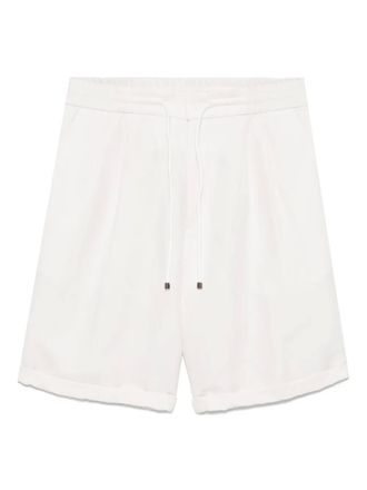 Brunello Cucinelli short en coton &agrave; lien de resserrage - Blanc