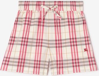 Burberry Short en coton Check, Size: 06