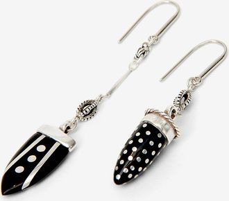 Isabel Marant Boucles DOreille Cala - Femme - Noir Et Argent&eacute; - - Isabel Marant
