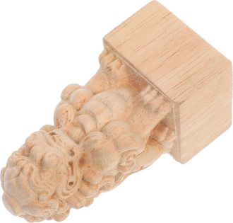 Holibanna Massive Holzsäulen Dekorative Möbel Kapitelle Klassischer Römischer Stil Holzschnitzerei für Vorhangstangen Endkappen Zaunspitzen Lampenaufsätze Farbt