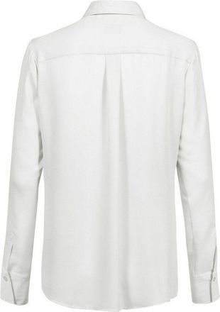 Greiff Langarmbluse Greiff CHIFFON Damen Chiffon-Bluse Langarm Kent Regular Wei&szlig;