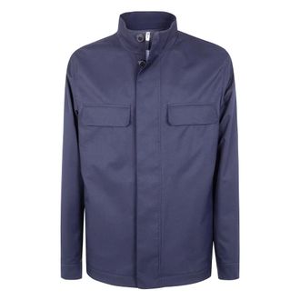 Ermenegildo Zegna Homme, Vestes, Bleu, Taille: 2XL Z Lux Leisurewear Long Jacket