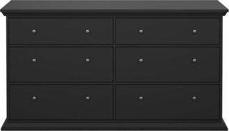 ebuy24 North Kommode 6 Schubladen schwarz matt