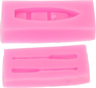 Holibanna Silikonform Bootsform 3D f&uuml;r Fondant und Polymer Clay Lebensmittelecht Flexibel f&uuml;r Kuchen Eisw&uuml;rfel Seife und Ton 2 St&uuml;ck f&uuml;r Selbstgemacht Backen un