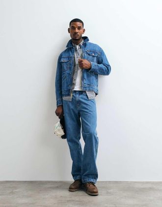 Wrangler Jeansjacke in Dunkelblau-Marineblau