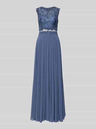 Mascara Abendkleid mit floralem Spitzenbesatz