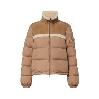 Moncler Aurore Daunenjacke mit Shearling-Besatz - - Jackets - Damen - Braun - M