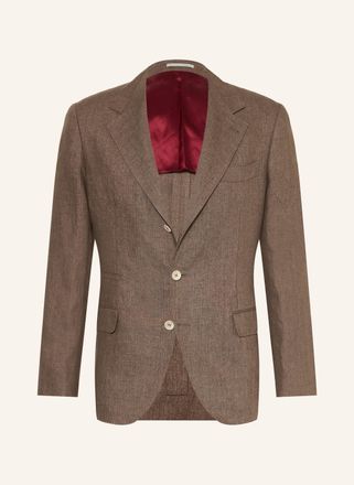 Brunello Cucinelli Brunello Cucinelli Anzugsakko Extra Slim Fit Aus Leinen braun