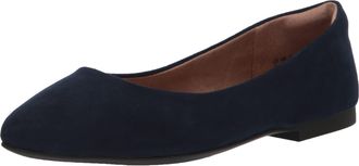 Amazon Essentials Damen Ballerinas mit spitzem Zehenbereich, Marineblau, 37.5 EU Weit