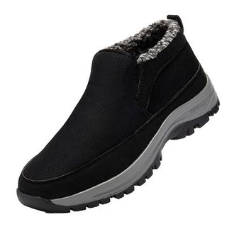 Generic Chaussures dhiver doubl&eacute;es pour homme - Bottes dhiver &eacute;paisses - Doublure chaude - Chaussures de neige antid&eacute;rapantes - Chaussures de marche d&eacute;contrac