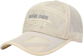 Generic Chapeau pour homme &agrave; bord creux en maille respirante pour la p&ecirc;che en plein air casquette de baseball pare-soleil visi&egrave;res de football, kaki, Taille u