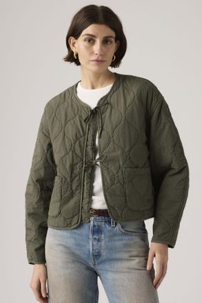 Levi's Rue Liner Jacket - Femme - Vert / Deep Depths Garment Dye - XS