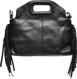 Anna Luchini Schwarz Rindsledertasche