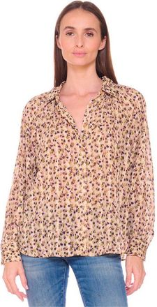 Le Temps Des Cerises Klassische Bluse TALOU im angesagten Leo-Design